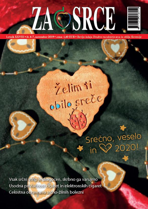 Revija Za srce, november 2019 - Društvo za zdravje srca in ožilja Slovenije
